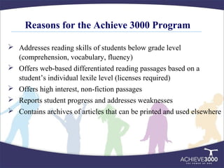 Achieve3000 presentation | PPT