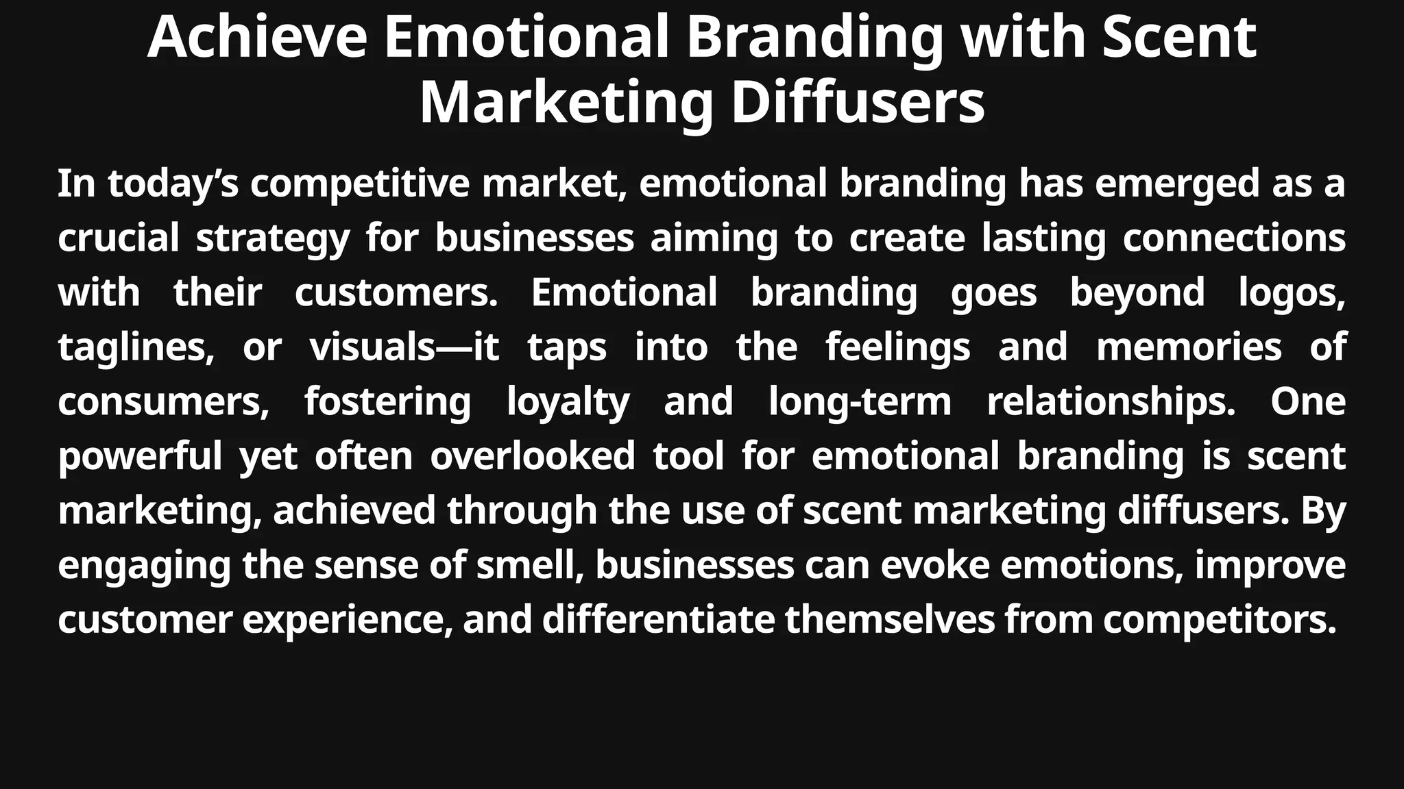 Achieve Emotional Branding with Scent Marketing Diffusers.pptx