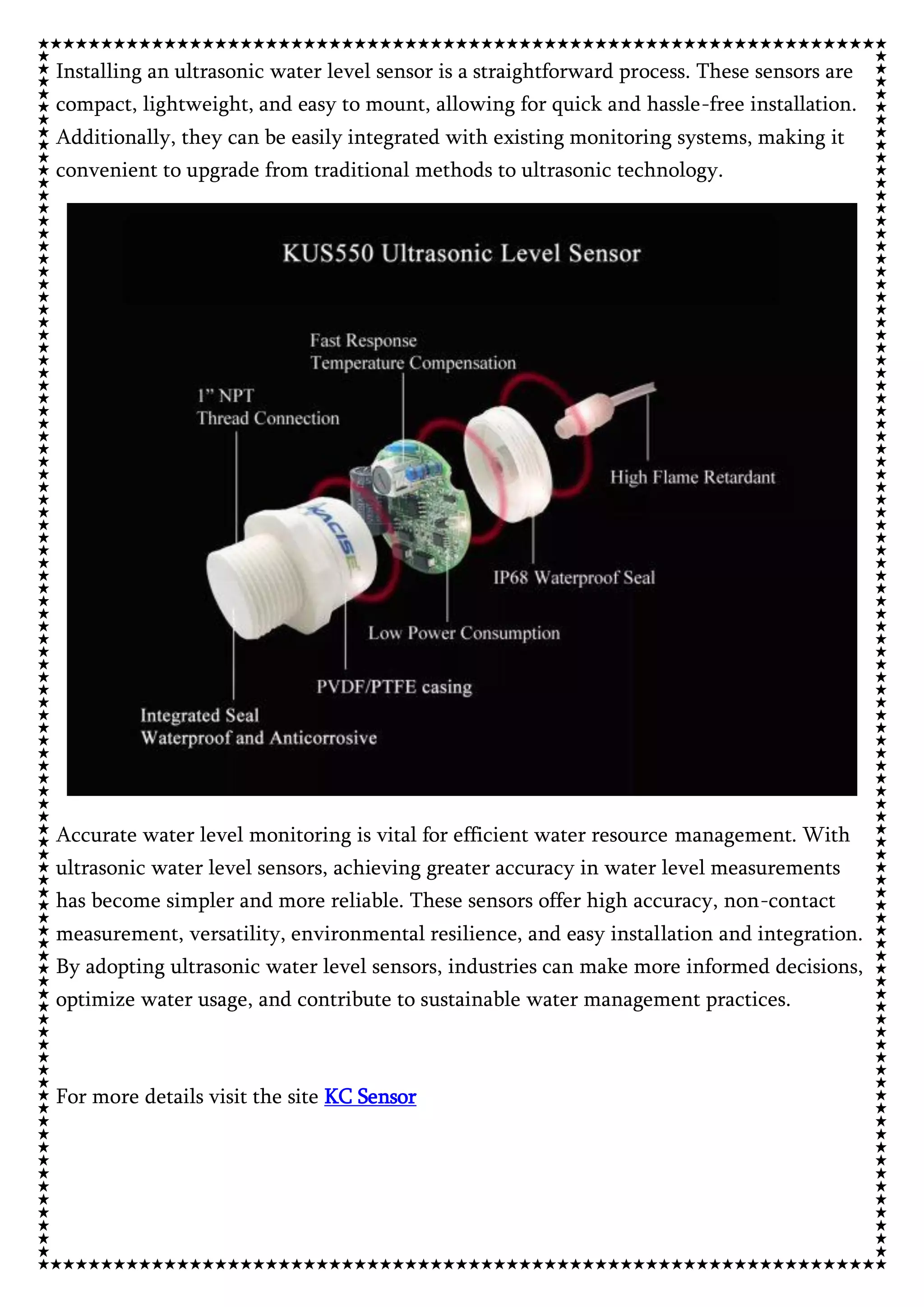 Achieve Greater Accuracy in Water Level Monitoring with Ultrasonic ...