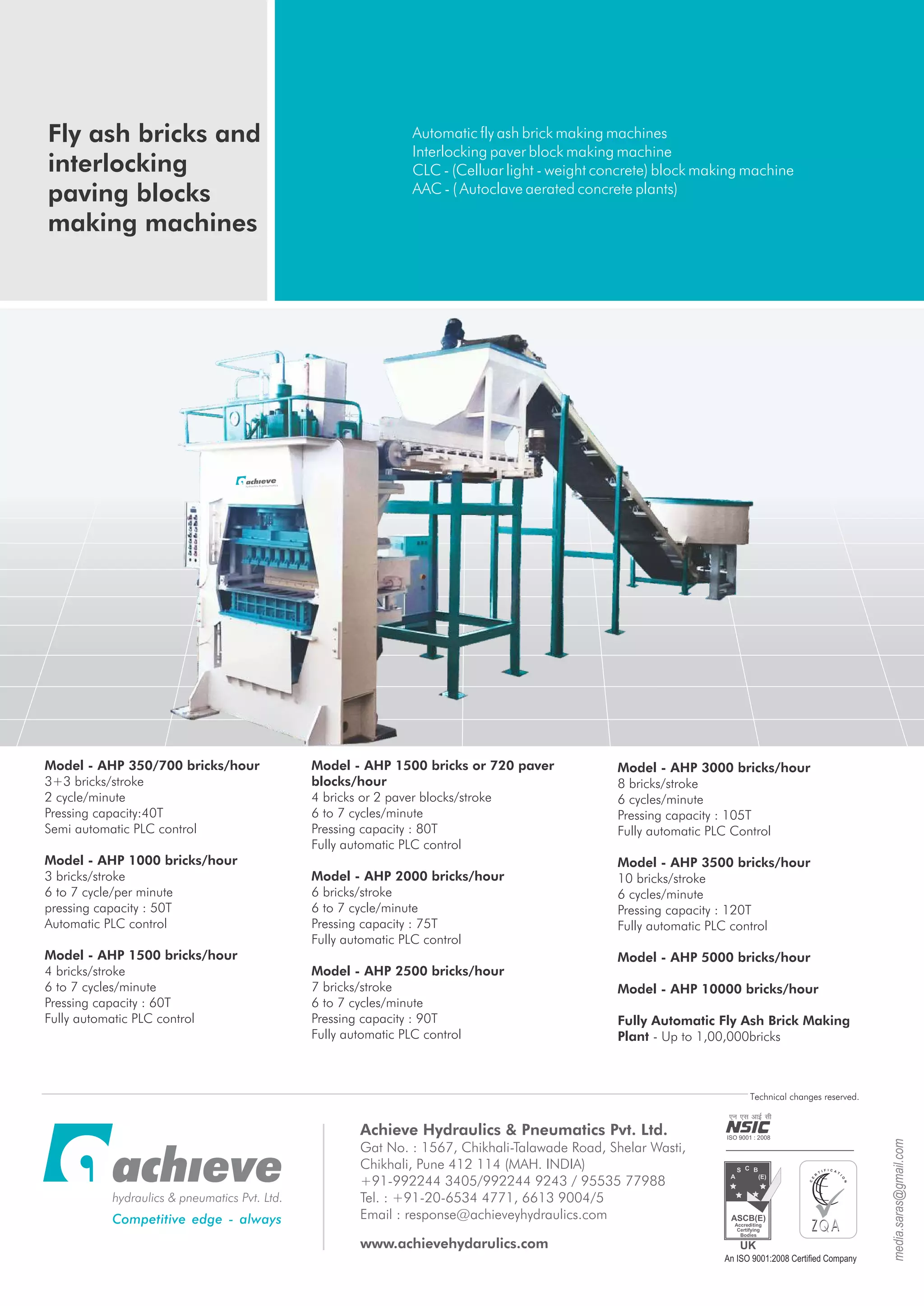 Achieve Hydraulics & Pneumatics, Pune, Hydraulic & Pneumatic Cylinders | PDF