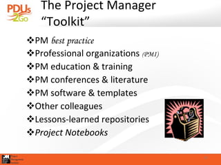 Jennifer Whitt, PMP speaks to PMPs for PDUs on Achieving Success using ...