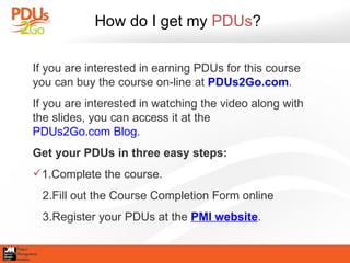 Jennifer Whitt, PMP speaks to PMPs for PDUs on Achieving Success using ...