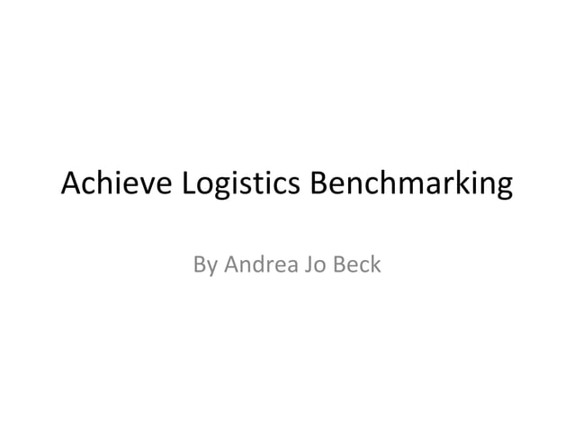 Achieve Logistics Benchmarking | PPS
