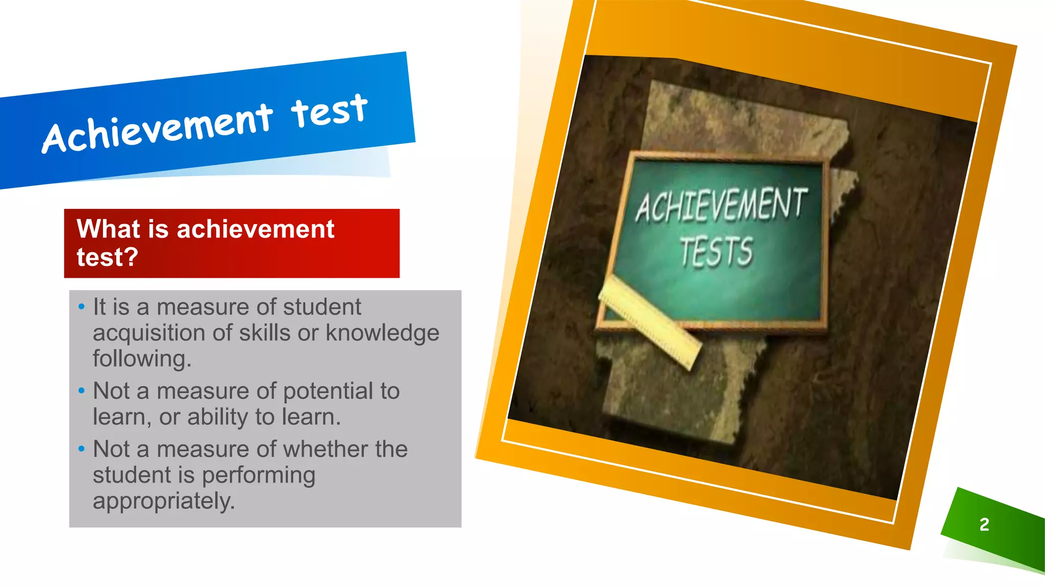 Achievement& Diagnostic test | PPTX