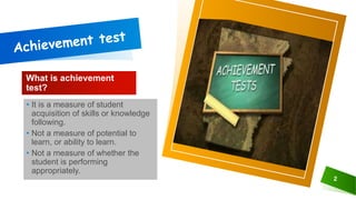 Achievement& Diagnostic test | PPTX | Standardized Testing ...
