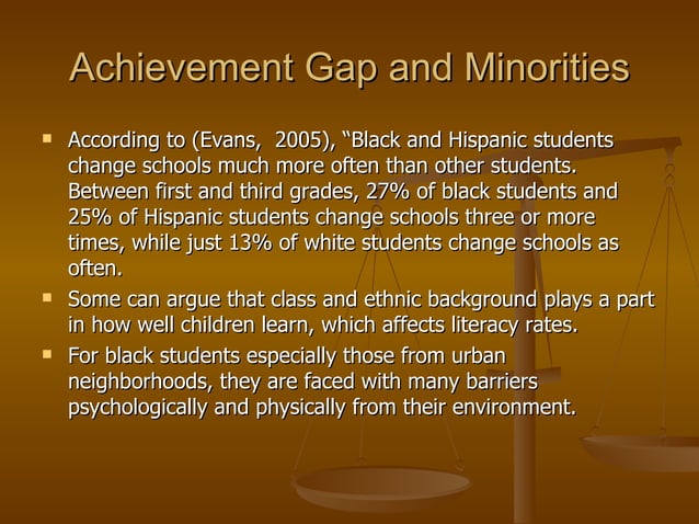 Achievement Gaps In Education: Findings of Different Ethnic Groups | PPT