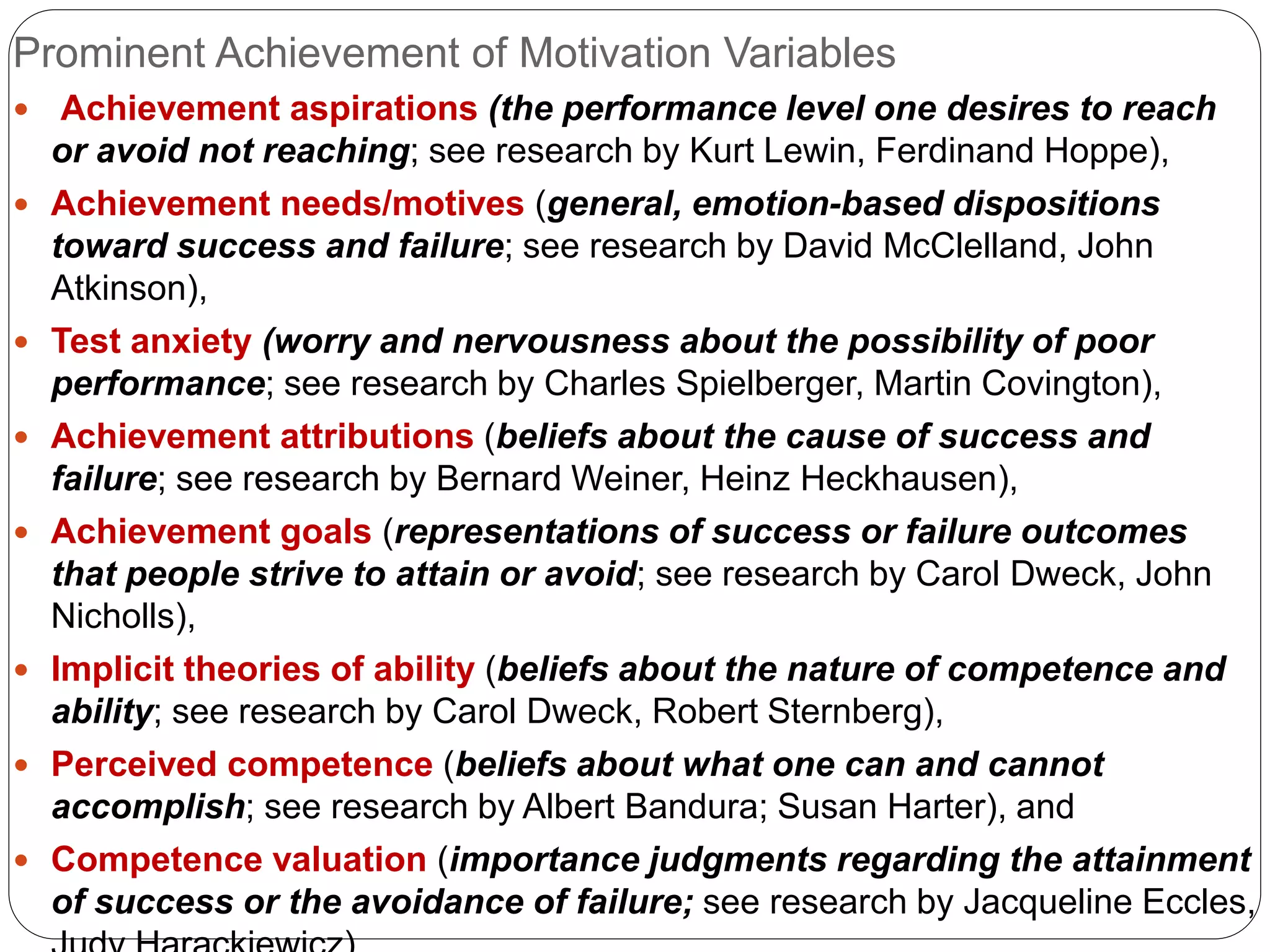 Achievement motivation | PPTX