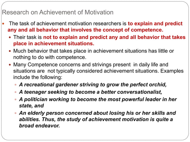 Achievement motivation | PPTX