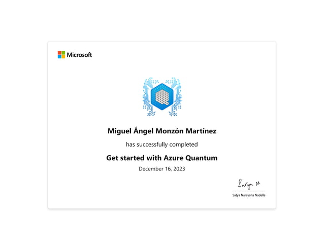 Azure Quantum Trophy - Miguel Ángel Monzón Martínez | PDF