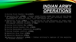 Achievements of Indian armed forces.pptx | War and Conflicts