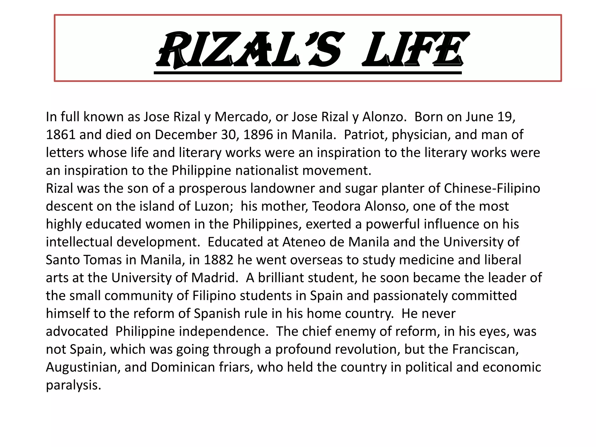 Achievements of jose rizal | PPTX