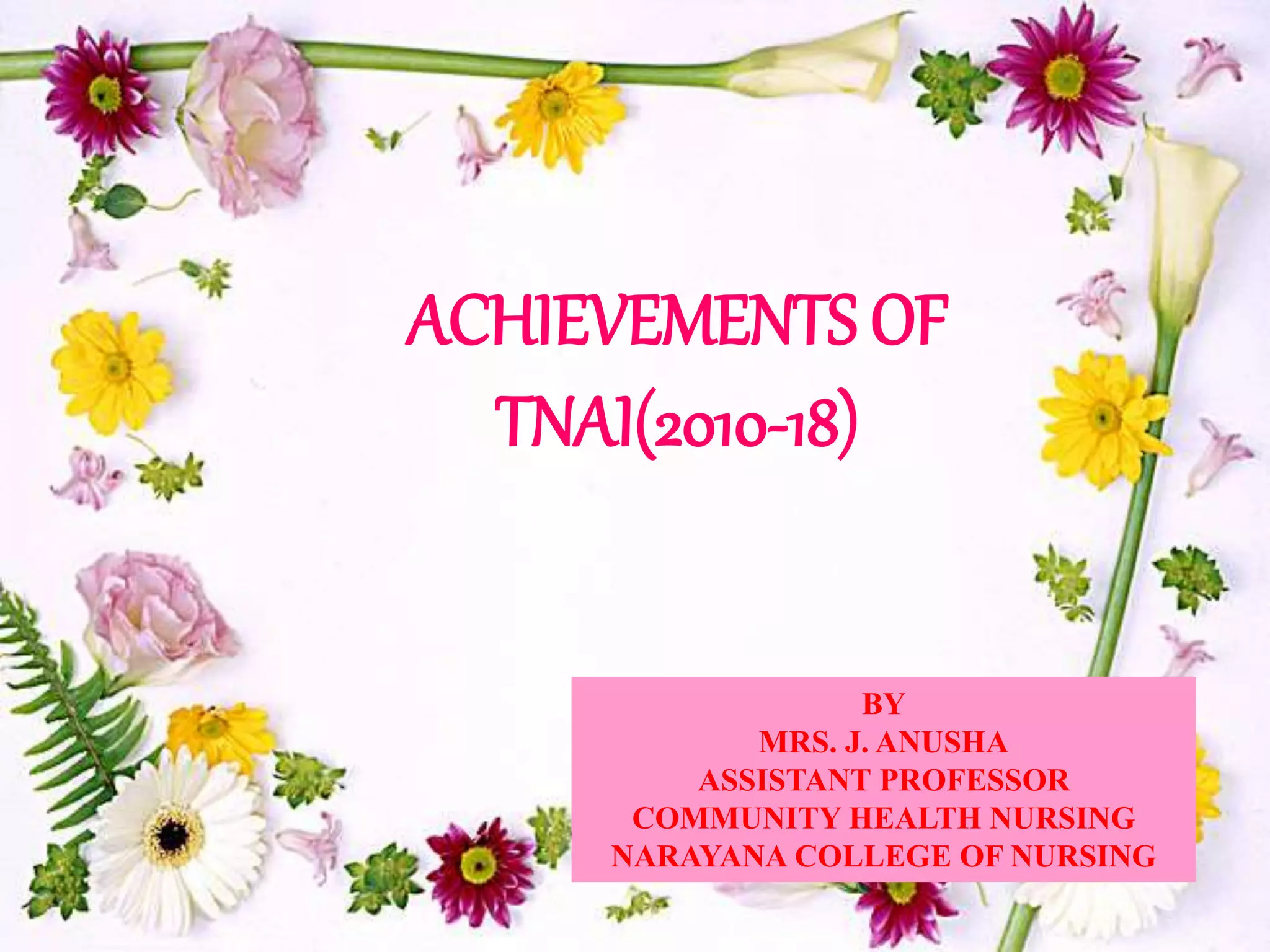 Achievements of tnai | PPTX