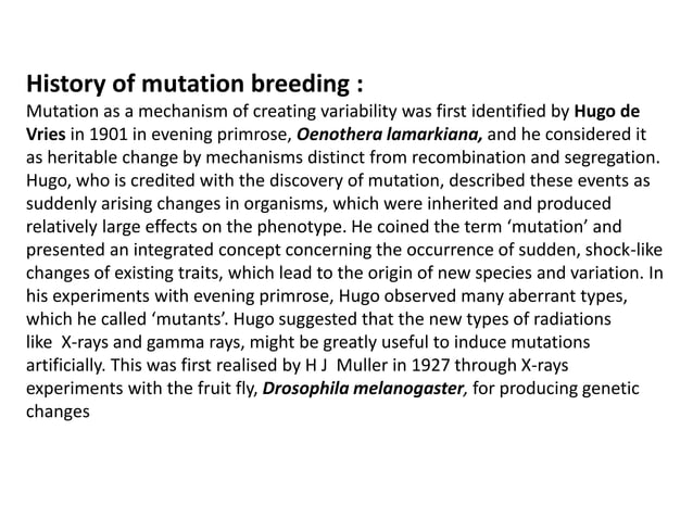 Mutation breeding in horticultural crops. | PPTX | Gardening | Home ...