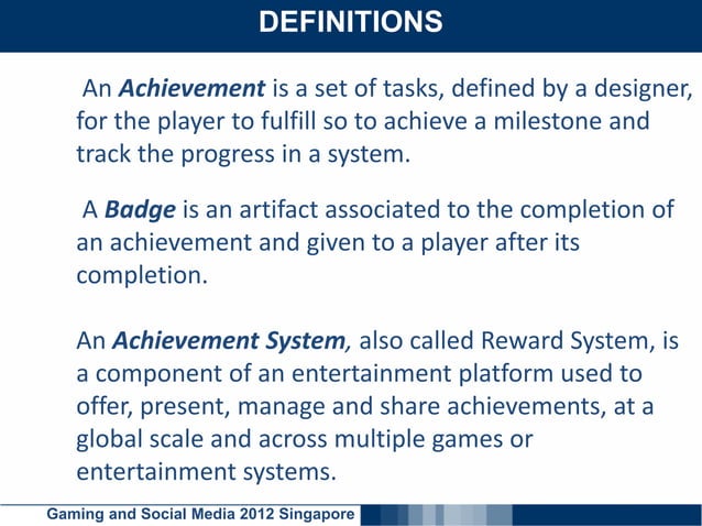 Achievement systems explained | PPT