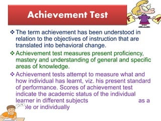 Achievement Test Psychology