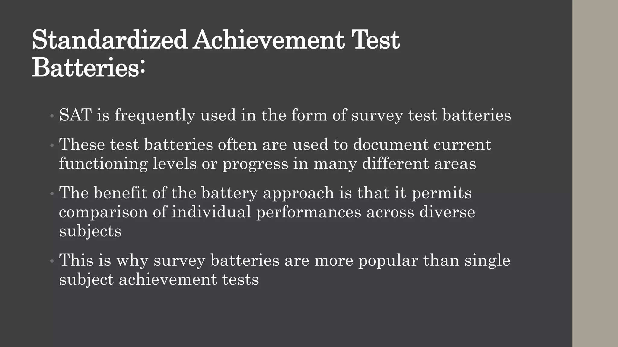 Achievement Test for Assessment Presentation | PPTX