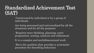 Achievement Test for Assessment Presentation | PPT