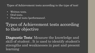 Achievement Test for Assessment Presentation | PPT