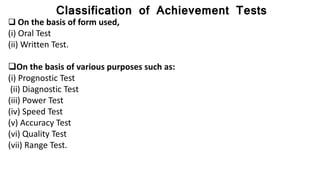 Achievement test, Concept & Definition of Achievement test ...