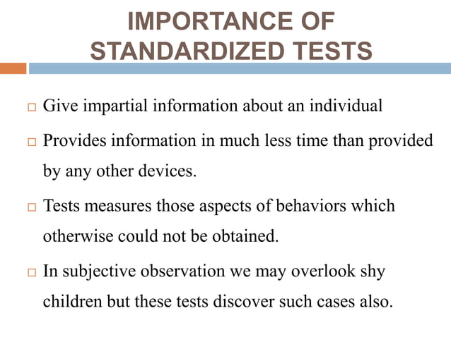 Achievement tests | PPTX | Standardized Testing | Educational Assessment