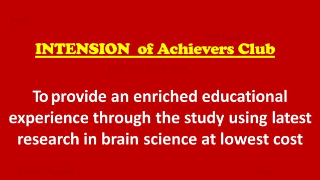 Achievers club 2020 21 | PPT | Free Download