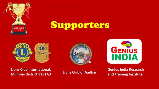 Achievers club 2020 for classes | PPT