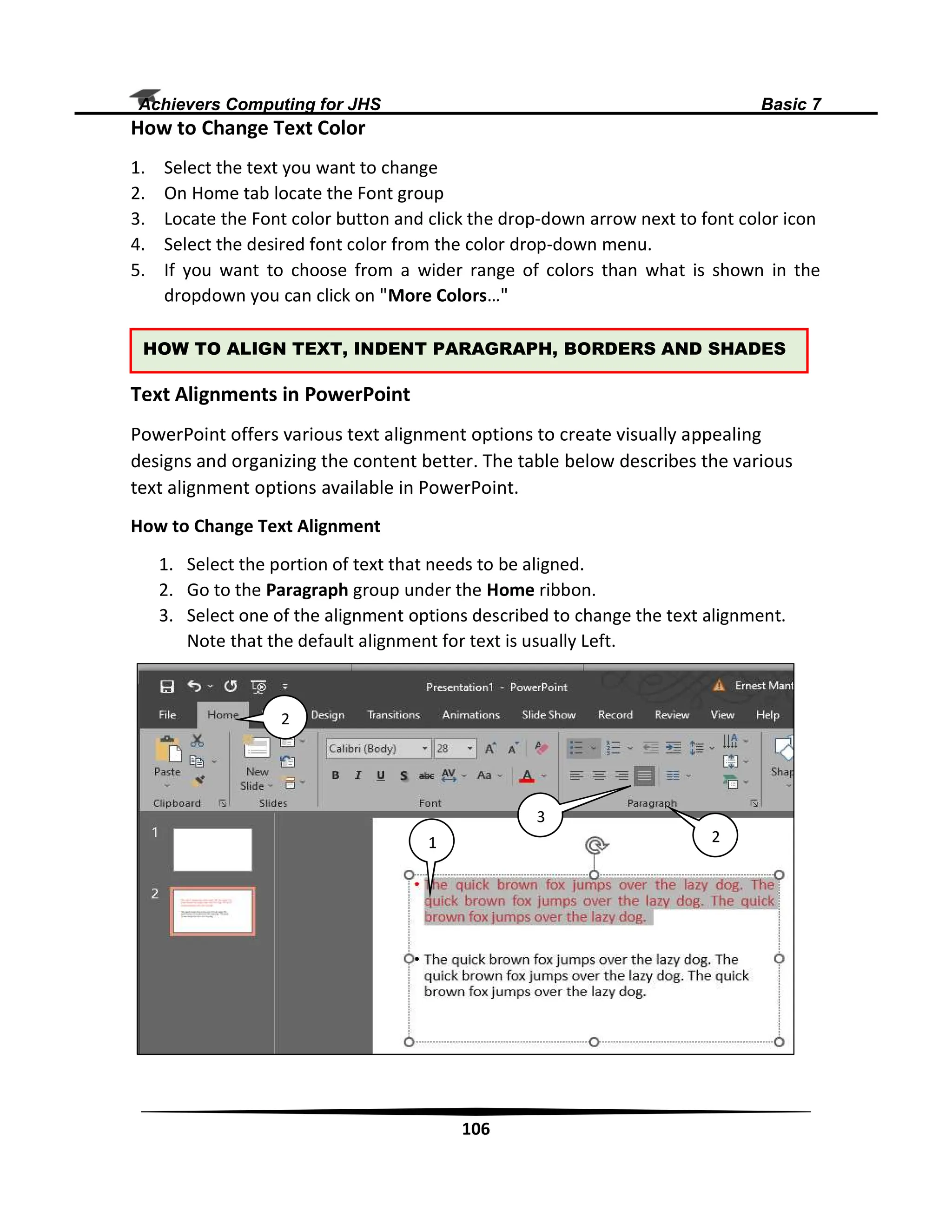 Achievers Computing for Junior High school | PDF