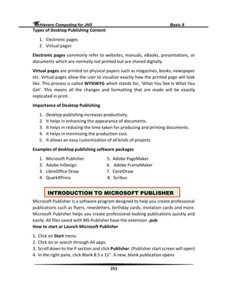 Achievers Computing for Junior High school | PDF