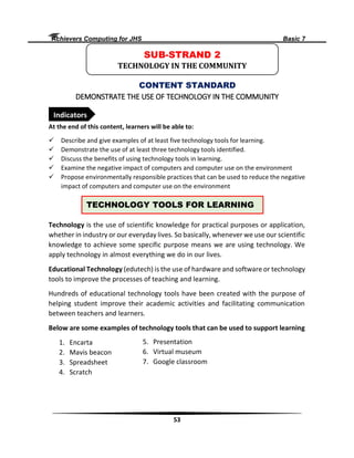 Achievers Computing for Junior High school | PDF
