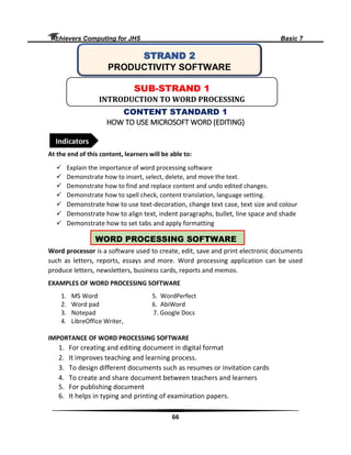 Achievers Computing for Junior High school | PDF