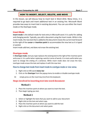 Achievers Computing for Junior High school | PDF