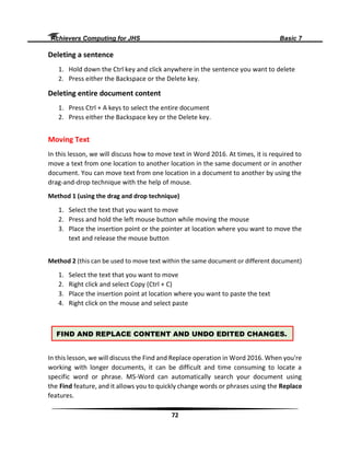 Achievers Computing for Junior High school | PDF