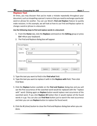 Achievers Computing for Junior High school | PDF