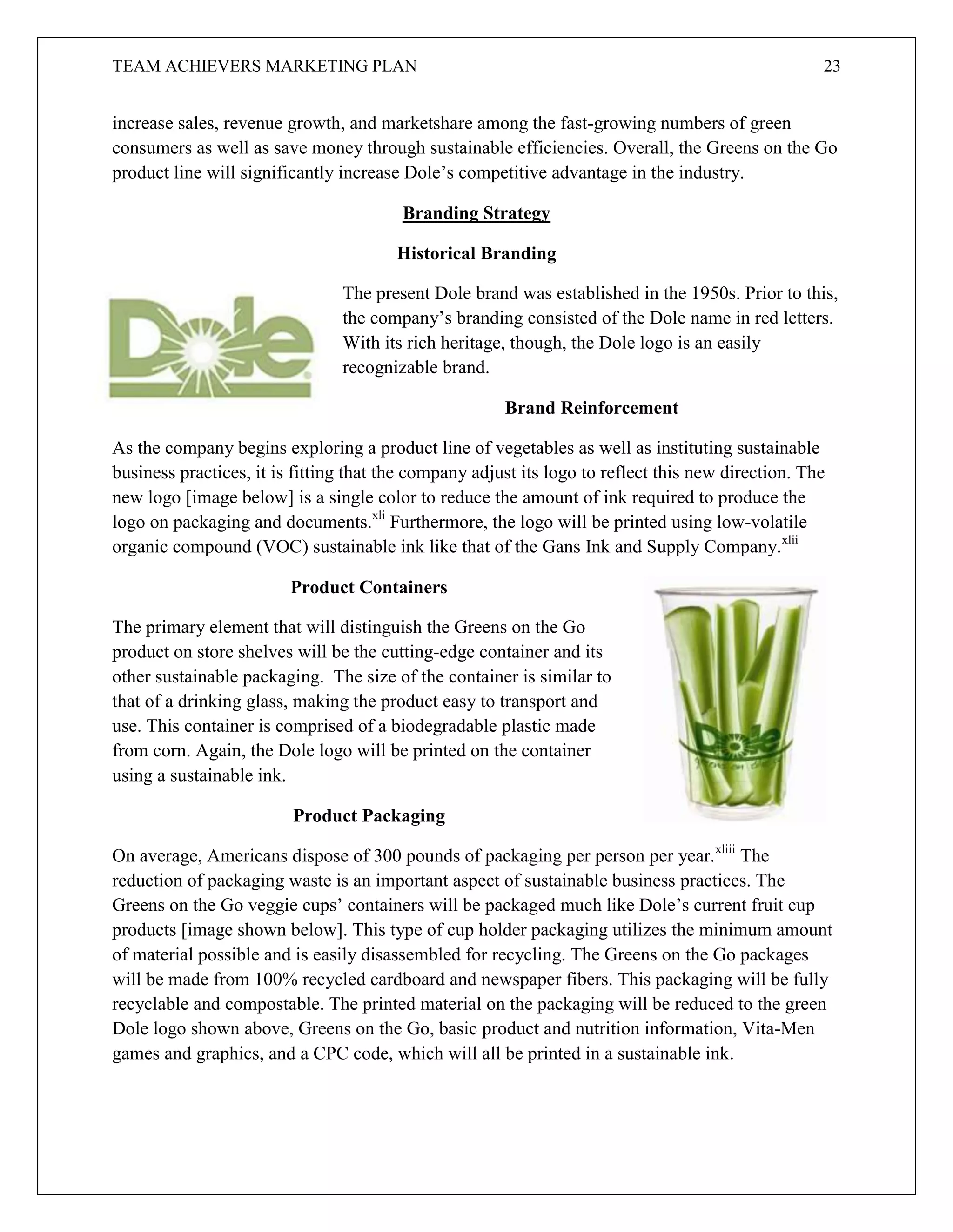 Dole Marketing Plan | DOCX