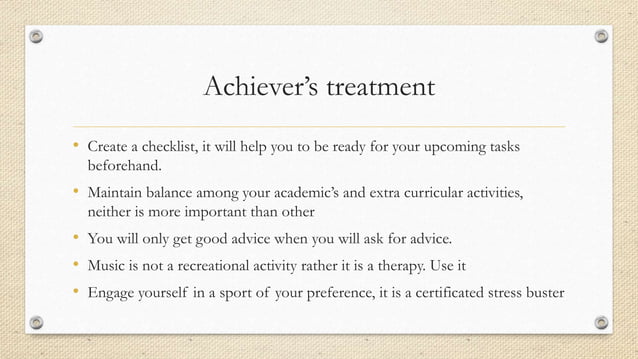 Achiever’s ways to manage stress | PPT