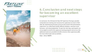 Efficient 62-Hour SST Training for Workplace Safety | Fast Line Safety ...