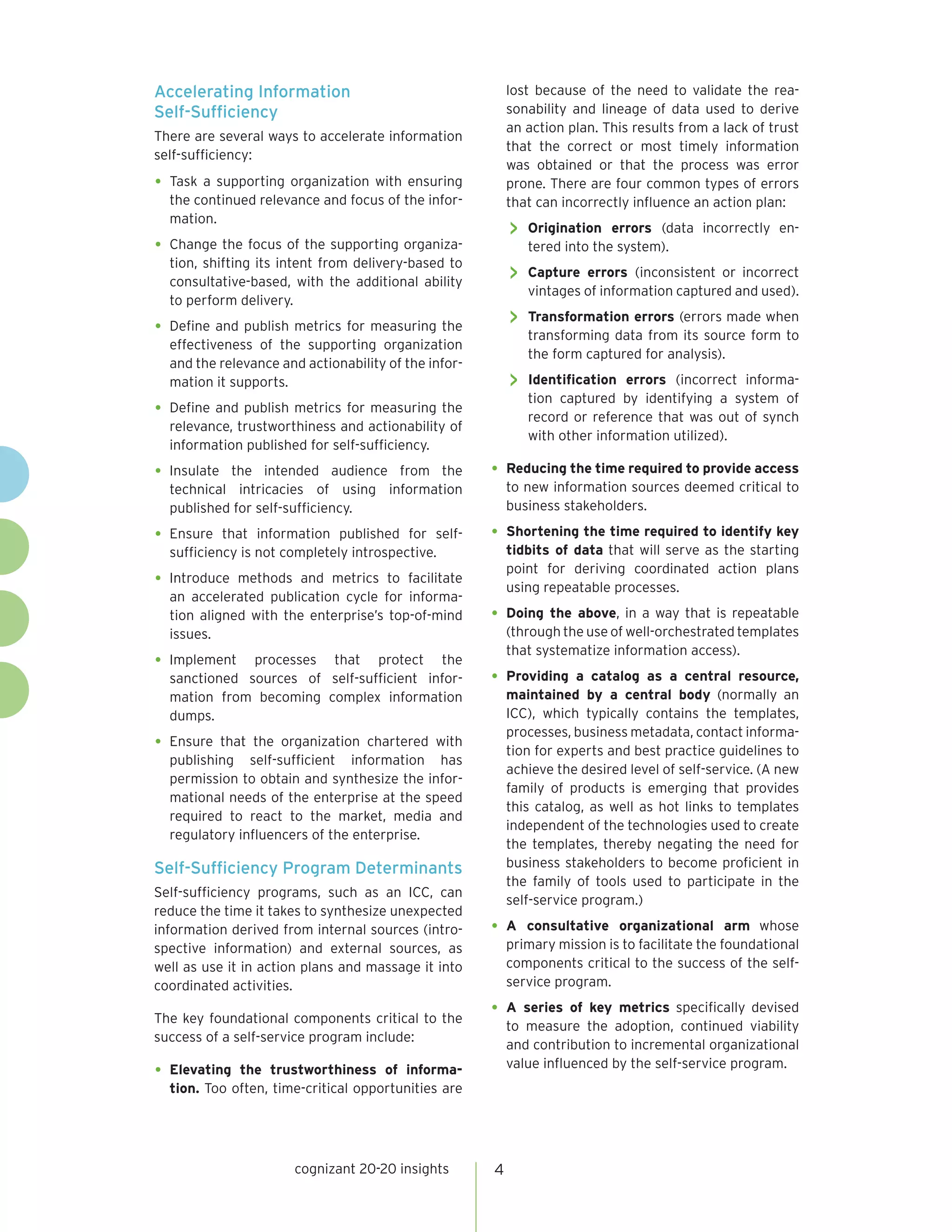 Achieving Information Self-Sufficiency | PDF