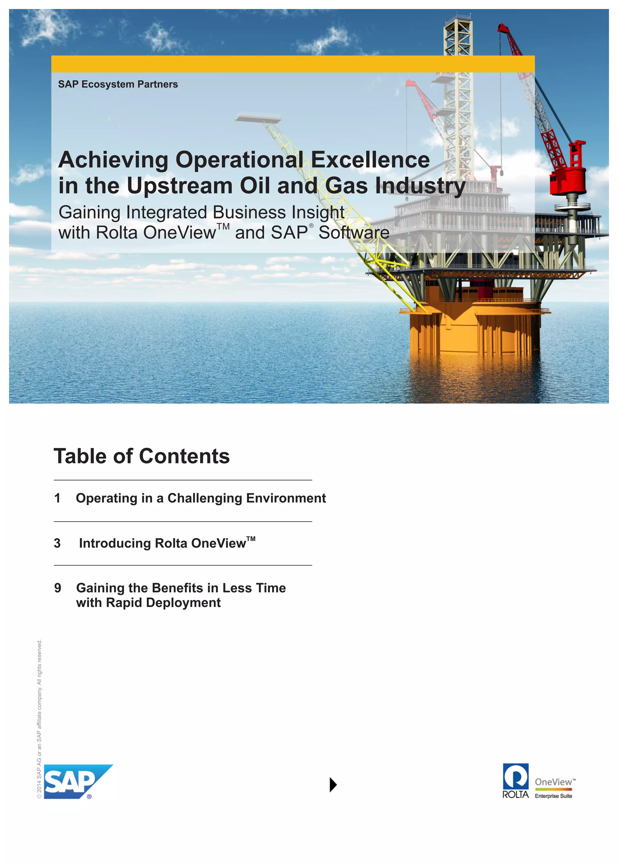 Achieving Operational Excellence in the Upstream Oil and Gas Industry ...