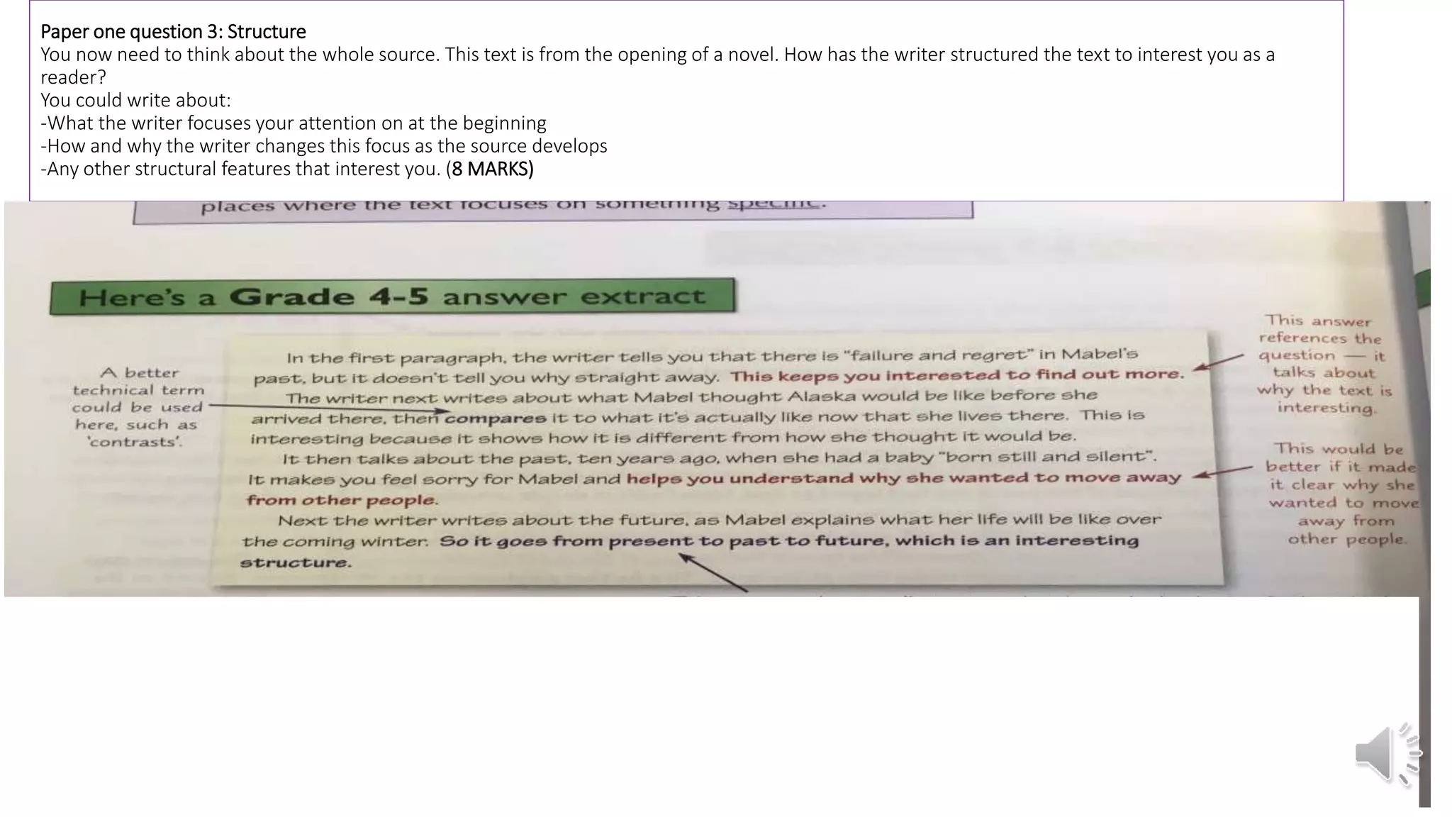 Achieving a grade 4+ in English | PPTX