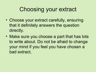 Achieving an a in the reading section | PPT