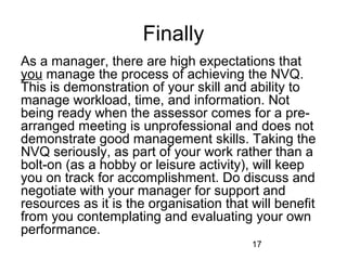 Achieving an nvq | PPT | Resume Writing and Advice | Job Search