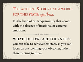 Achieving Apatheia — 7 Steps To Controlling Your Perceptions Like A ...