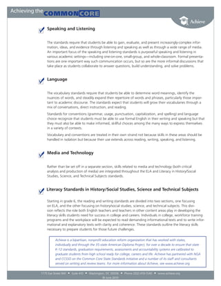 Achieving Success with Common Core ELA | PDF