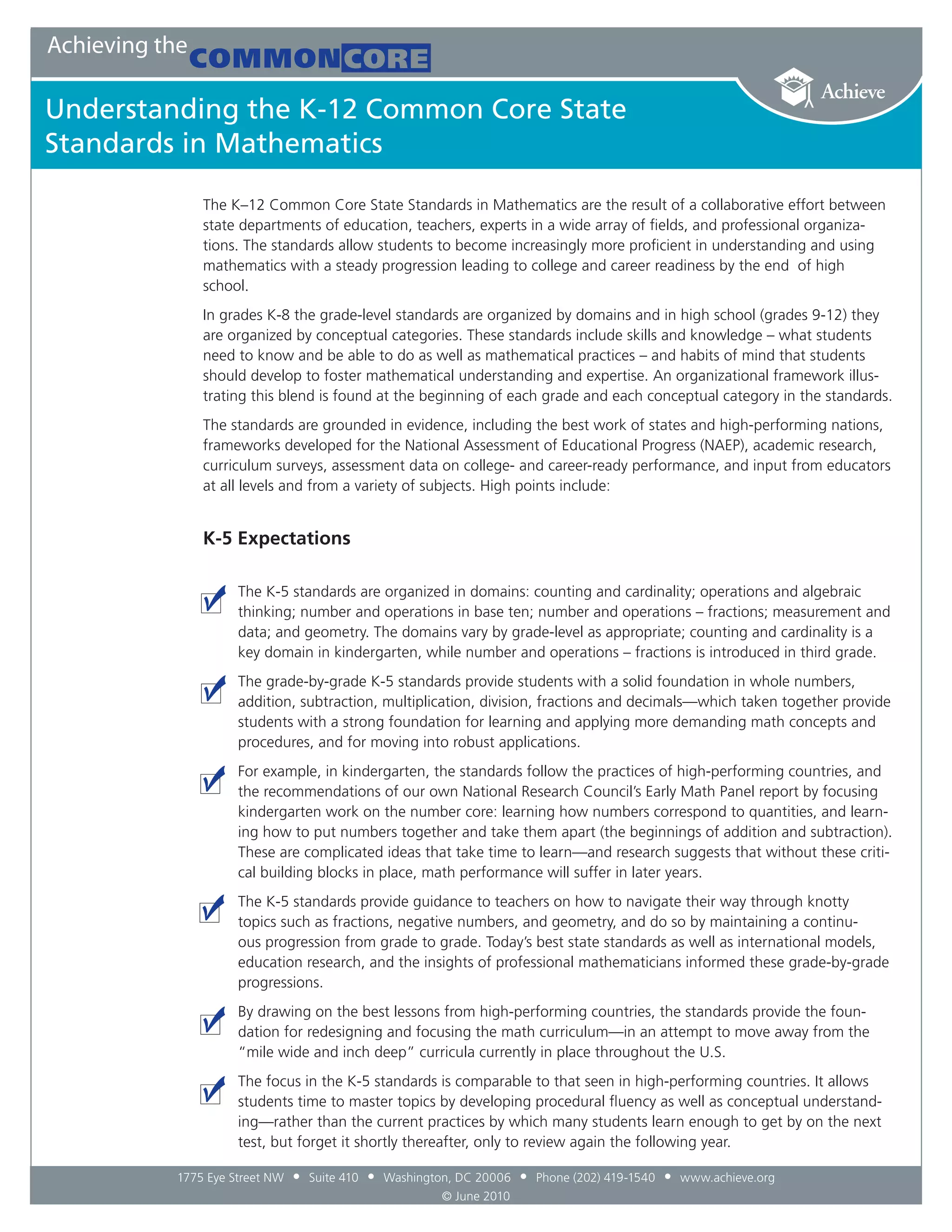 Achieving Success with Common Core Math | PDF