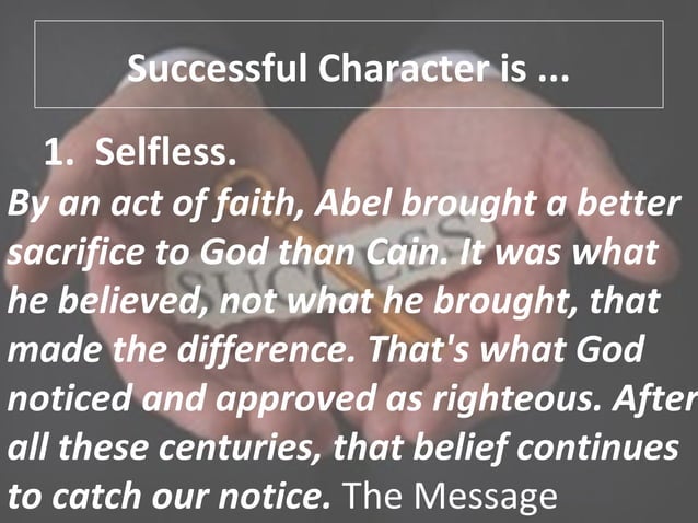 Achieving Character Success | PPT