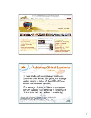 Achieving Clinical Excellence Handouts | PDF