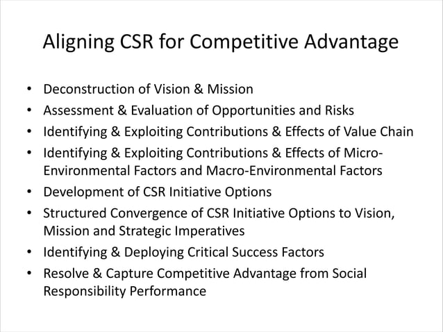 Achieving Competitive Advantage Through Strategic Corporate Social ...