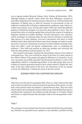 Achieving Coordination In Collaborative Problem-Solving Groups | PDF