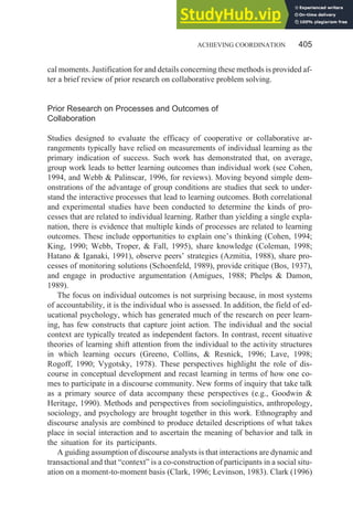 Achieving Coordination In Collaborative Problem-Solving Groups | PDF