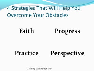 Achieving excellence by choice taking your leadership experience to the next level | PPT